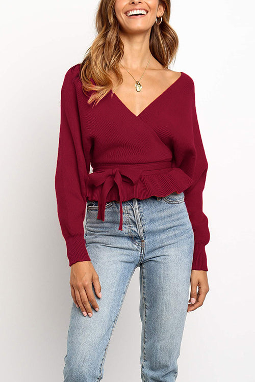 True Story V-Back Balloon Sleeve Knit Top - 3 Colors – Okanna