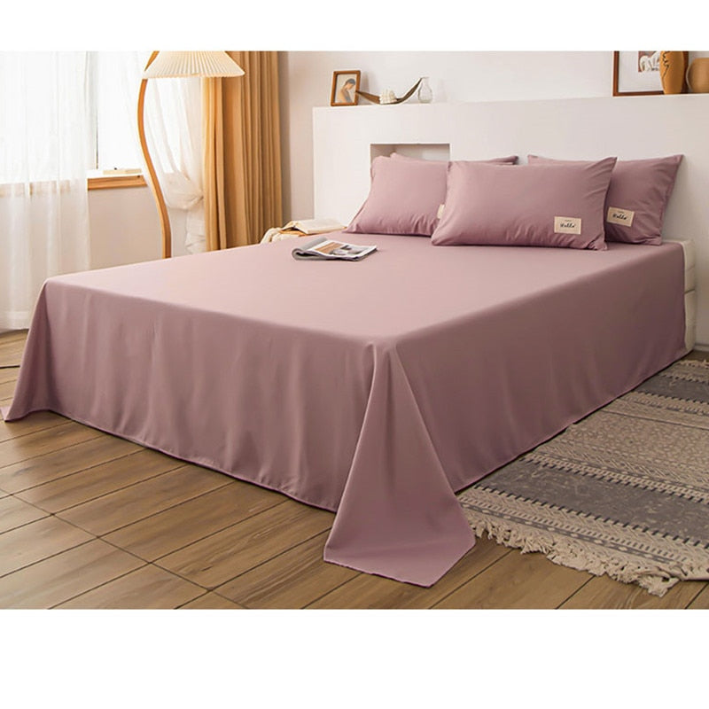 Cotton Bed Sheet Cover Solid Twin Size Bed Sheets Beds Fabric Single D ...