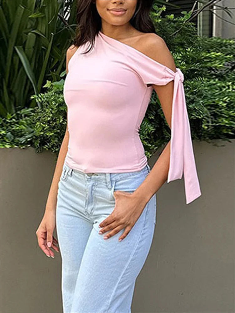 Off-Shoulder Tie-Up Top - Regular Fit – Okanna
