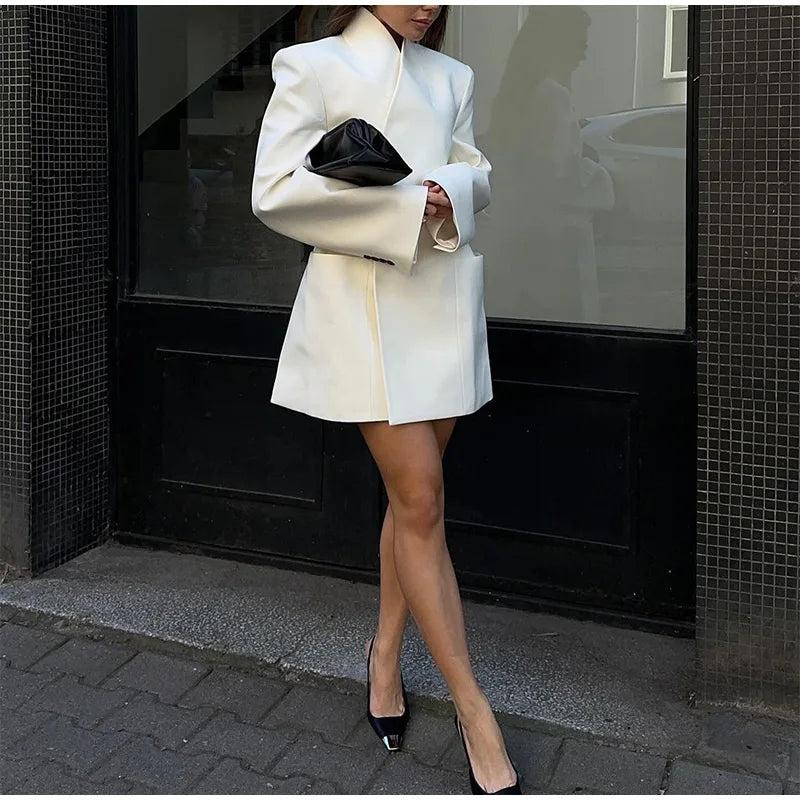 Allison Stand Collar Mini Dress – Okanna