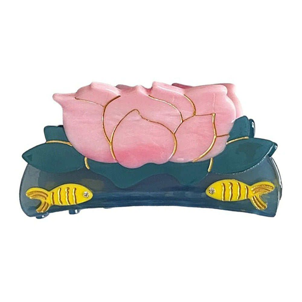 Aesthetic Lotus Flower Hair Claw – Okanna