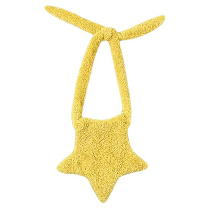 Pastel Star-Shaped Fuzzy Bag – Okanna