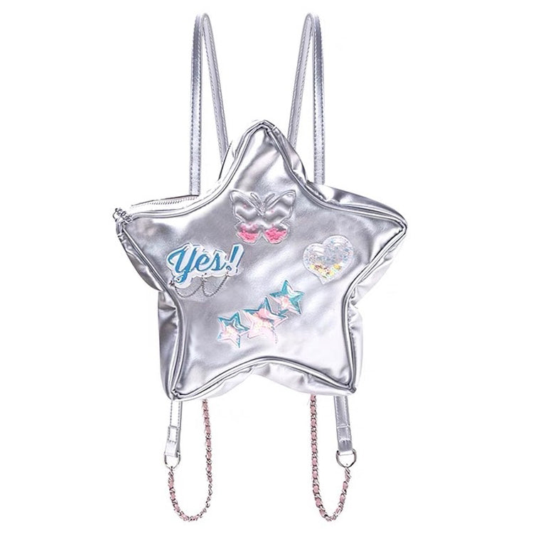 Y2K Aesthetic Star-Shaped Backpack – Okanna