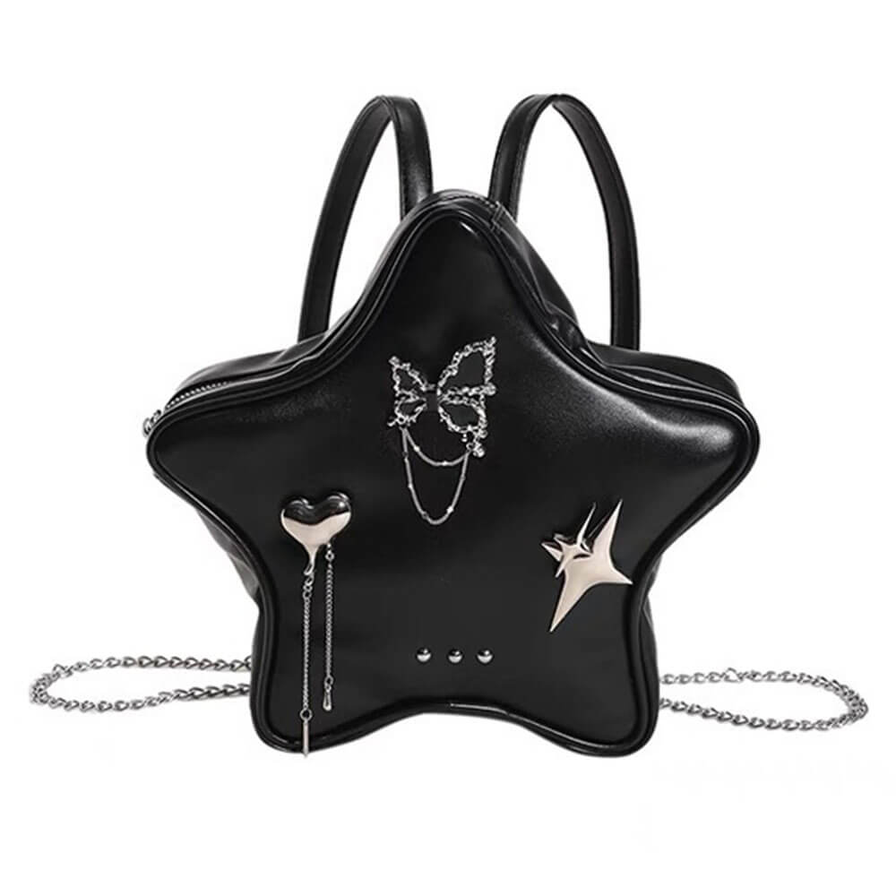 Grunge Star-Shaped Mini Backpack – Okanna